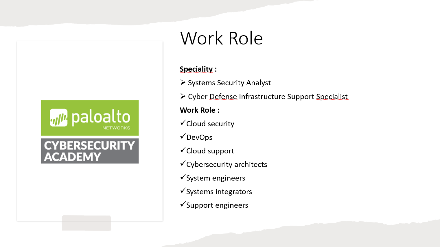 PAN Training Cybersecurity Esenstials and Cybersecurity Infrastructure ...